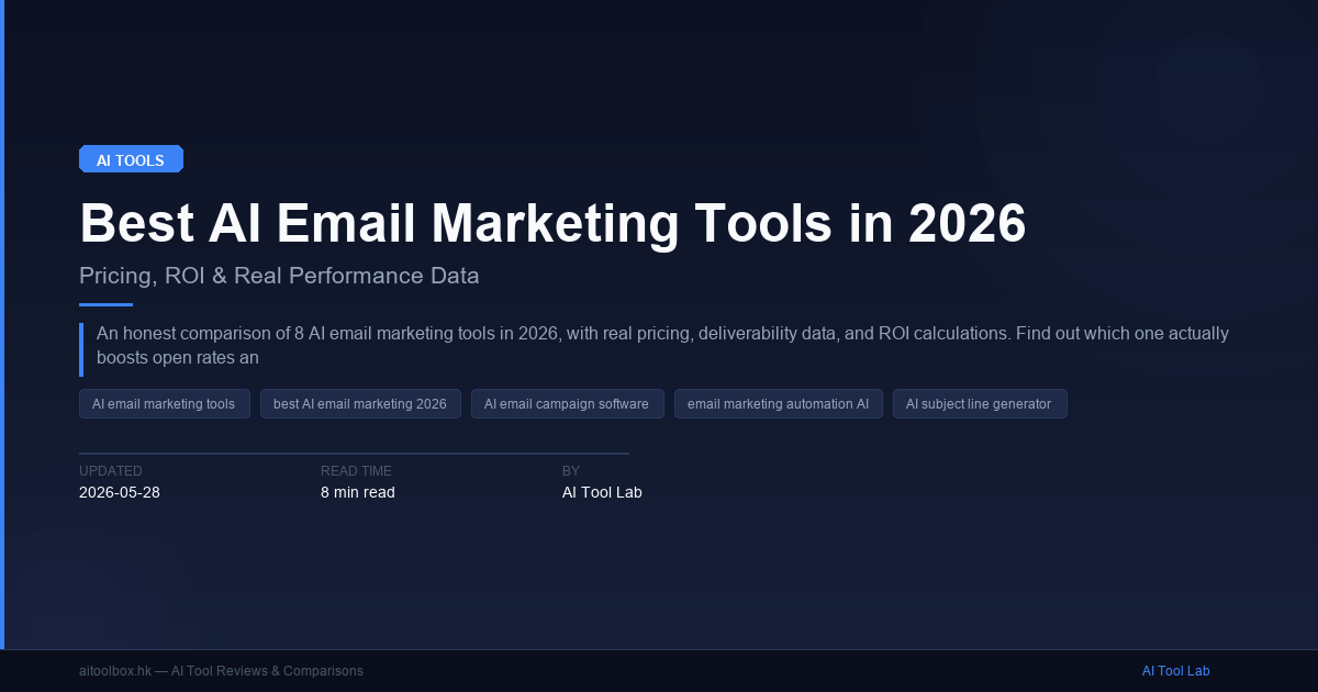 Best AI Email Marketing Tools in 2026: Pricing, ROI & Real Performance ...