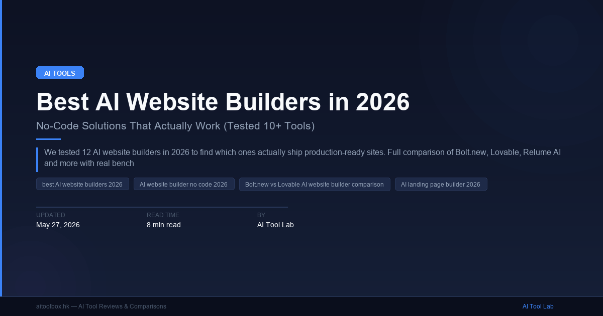 Best AI Website Builders in 2026: No-Code Solutions That Actually Work ...